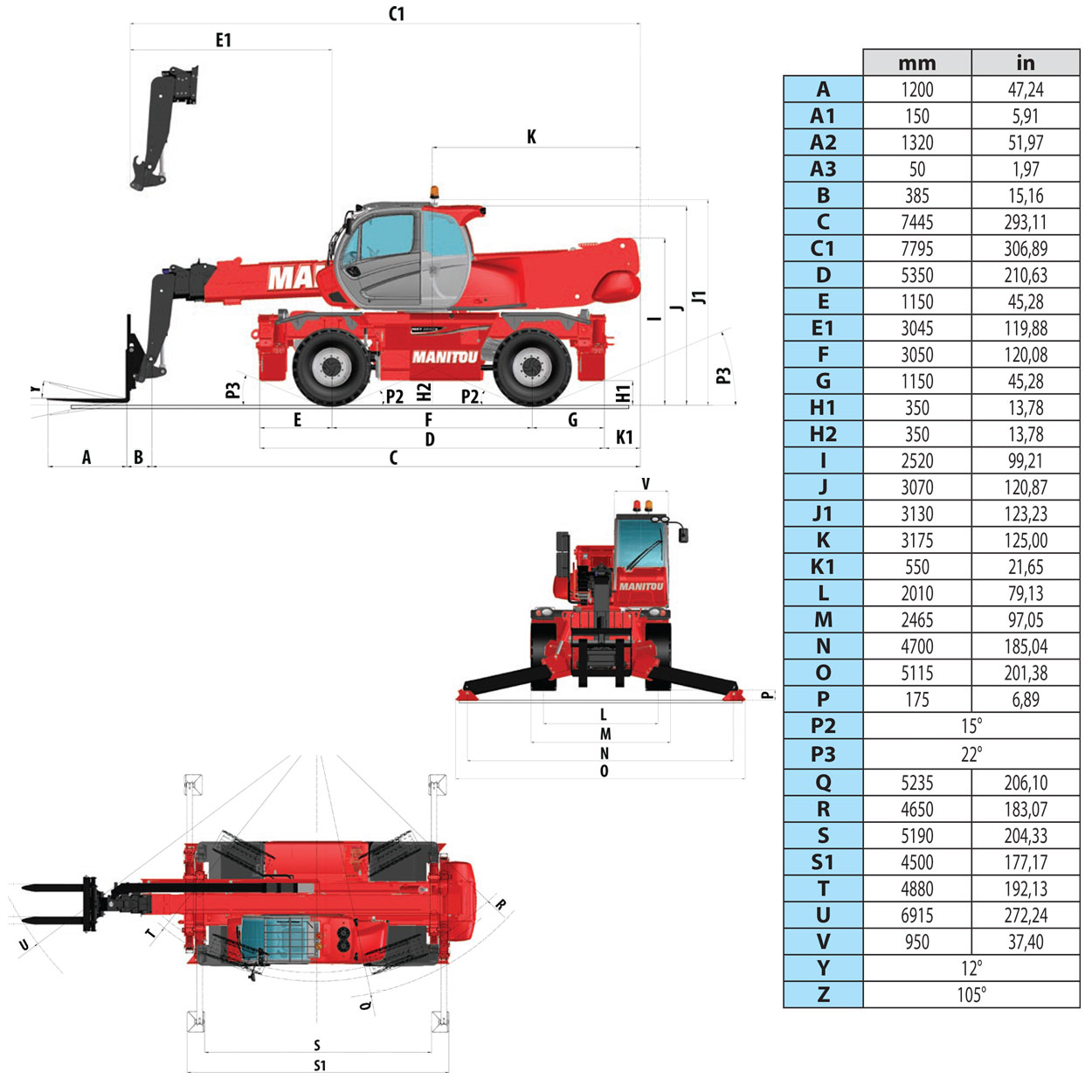 Lej en Manitou - MRT 2550 Privilege Plus ST4 S2 hos Del-Pin A/S